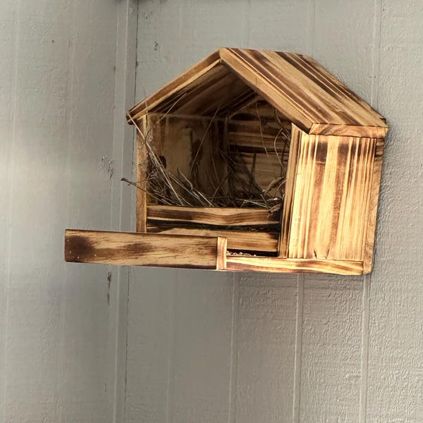 Large Handmade Dove House With Feeding Platform and Torched Finish ...
