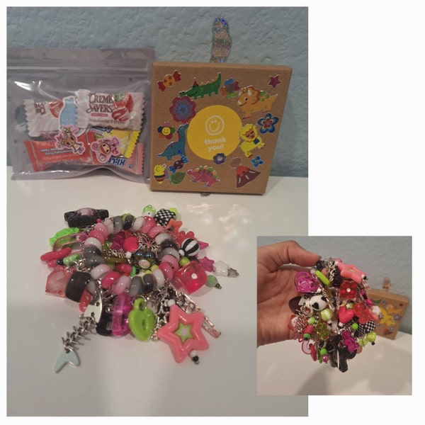 Colorful Clutter Necklace - Etsy