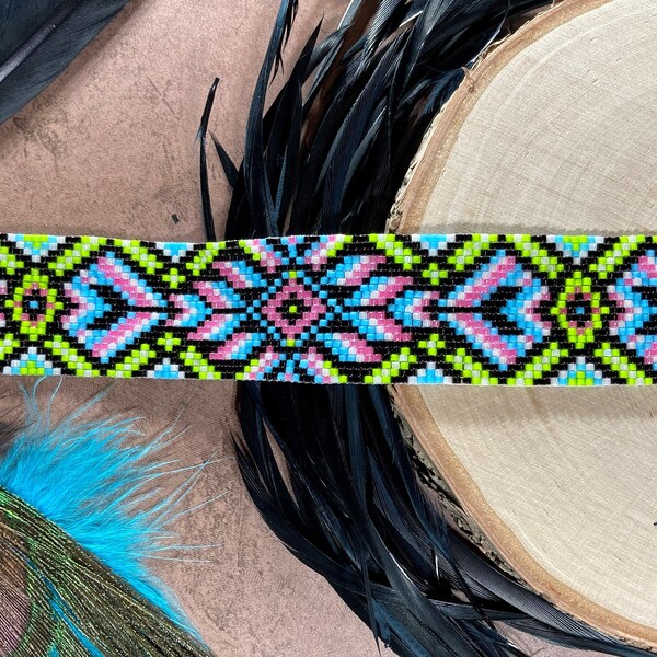 Bead Loom Pattern - Green Feathers Ethnic Inspired LOOM Bracelet ...