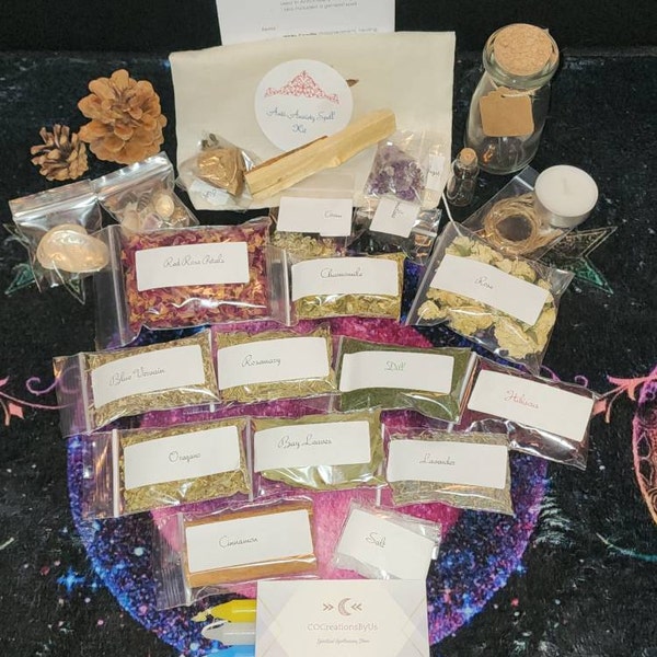 Anti-anxiety Calmness Relaxation Spell Kit Includes Flowers, Herbs ...