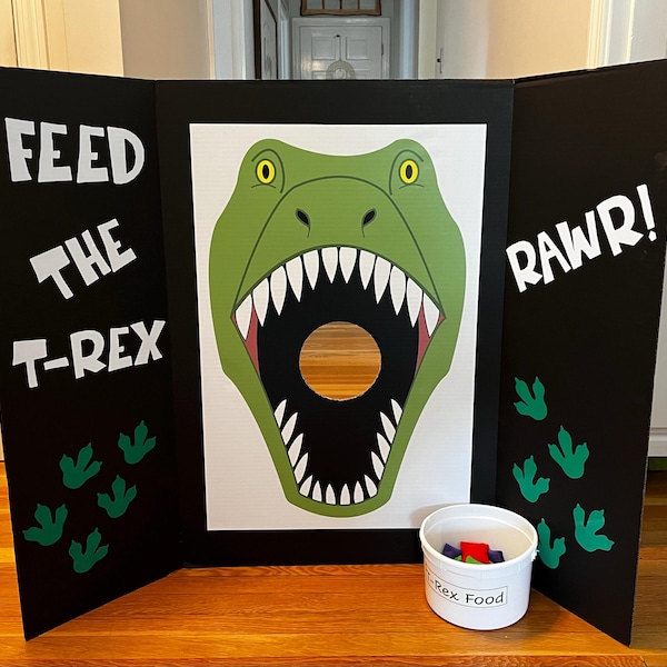 Dino Toss, Feed the T. Rex, Dinosaur Birthday Party, Dinosaur Game ...