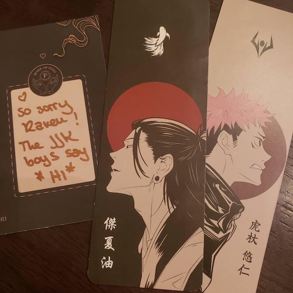 Sukuna & Yuji Bookmark: Jujutsu Kaisen Anime Gift - Etsy UK