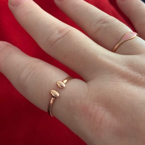 White Gold Open Ring Gold Minimal Ring 14k Gold Ring White | Etsy