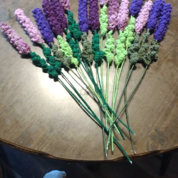 Lavender Crochet Flower Bouquet Pattern (digital Download PDF ...