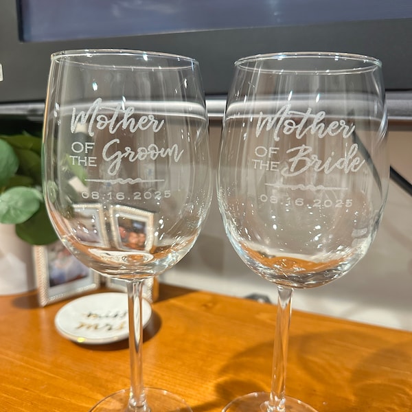 Engraved Personalized Mother of the Bride or Mother of the Groom Wine ...