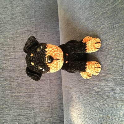 Crochet Pattern Dog/ Amigurumi Rottweiler Puppy Tutorial/ Stuffed Dog ...