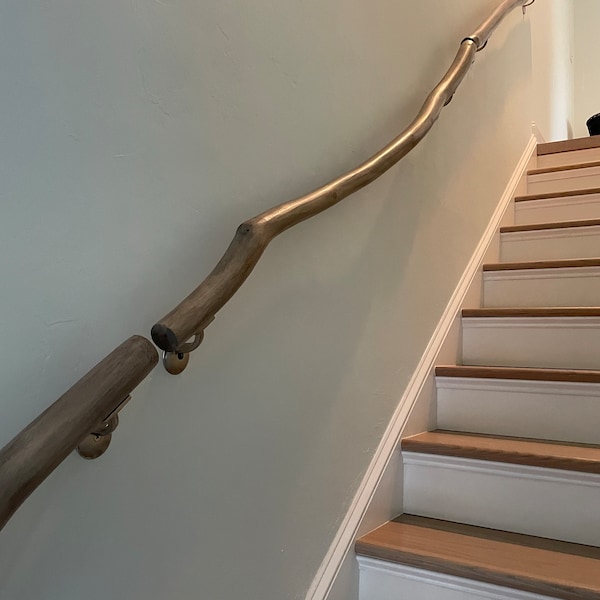 Natural Branches Handrails, Hanging Branches on the Wall, Stair ...