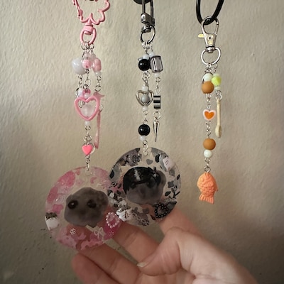 Pink Aesthetic Deco Keychains - Etsy