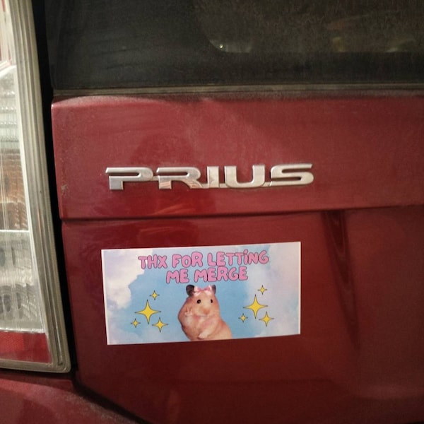 Thanks for Letting Me Merge Car Bumper Sticker/magnet Y2K Cute Funny ...