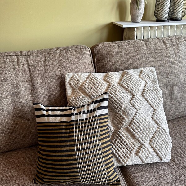 Hand Kantha Cushion Cover 18x18 & 20x20 Inches 100% Cotton Terracotta ...