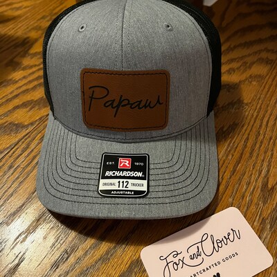 Custom Papa Hat, Father's Day Custom Hat, Patch Cap, Est 2022, New Dad ...