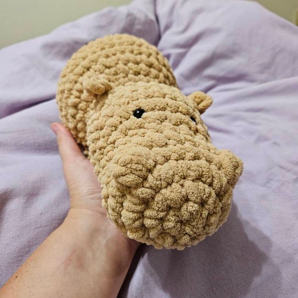 Happy the Hippo, NO-SEW Crochet Amigurumi PDF Pattern, Adorable Cute ...