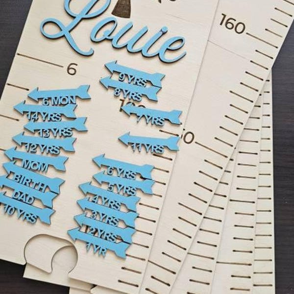Personalized Wooden Growth Chart Personalized Nursery Decor Baby Shower ...