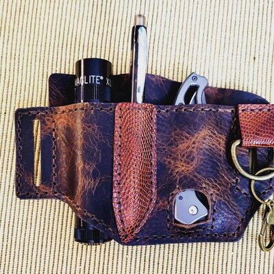 Leather EDC Tool Holster Leather Tool Leatherman Multitool Sheath Bag Purse Digital Download ...