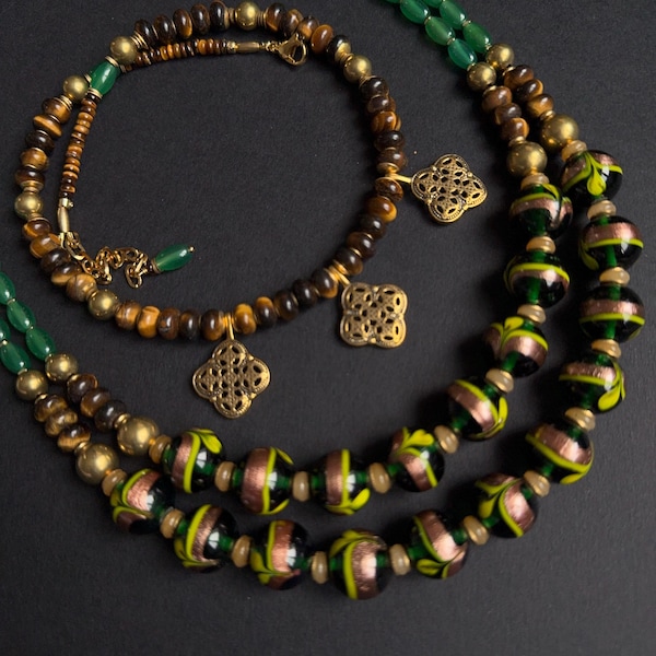 Gold Color Interlocking Crisp Beads: Handmade Brass Beads Brass Unusual ...