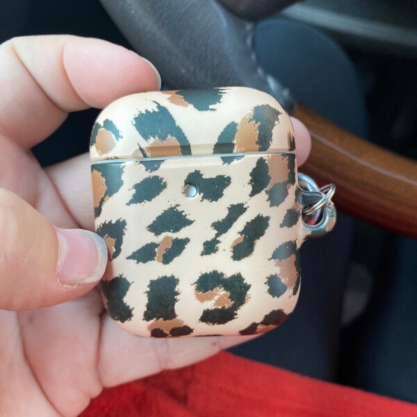 Leopard AirPod Case Animal Print Airpods Pro Hard Cover Keychain APM ...