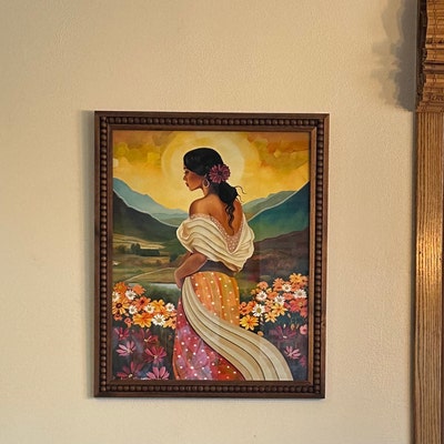 Chiapas Woman Art, Folklorico Art Print,mexican Folkloric Dress Art ...