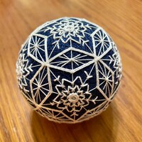 Handmade Temari Ball butterfly and Flower, Traditional Japanese Kiku ...