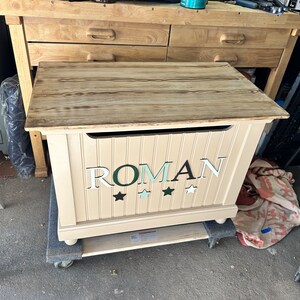 Personalised Toy Box Name & Embellishments. Toy Box Decor. Bedroom Door ...