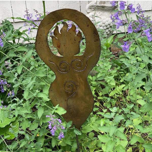 Goddess/mother/female STAKE Handcrafted Metal Garden Yard ART Decor - Etsy