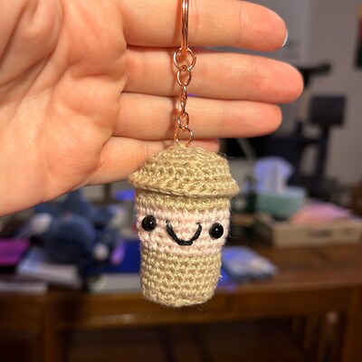 Kawaii Coffee Keyring Takeaway Cup Crochet Pattern PATTERN - Etsy