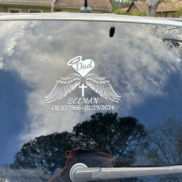 Personalized Dad in Loving Memory Decal - in Loving Memory Decal ...
