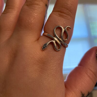 Diamond Back Snake Ring Sterling Silver Rattlesnake Ring US - Etsy