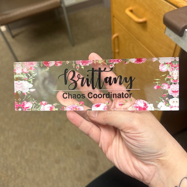 Custom Acrylic Name Plate Personalize Desk Plaque for Office Hospital ...