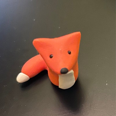 Miniature Fox Figurine, Tiny Fox, Mini Red Fox, Red Fox Miniature ...