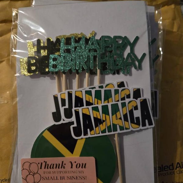 Jamaica Themed Cupcake Topper | Jamaican Party Decoration | Jamaica ...