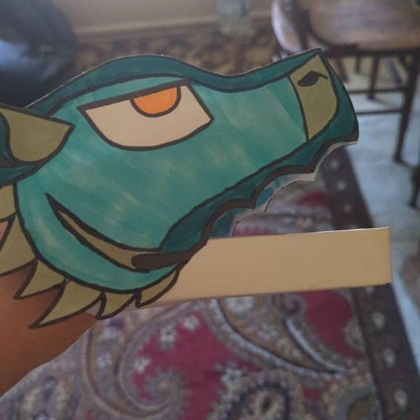 Paper Dragon Puppet Design Template Download - Etsy