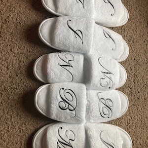 Personalized Slippers Monogrammed Slippers Custom Slippers Bridesmaid ...