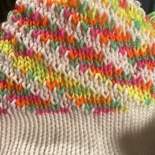 Fair Isle Swirl Hat Machine Knit Pattern for 48 Needles | Mommy and Me ...