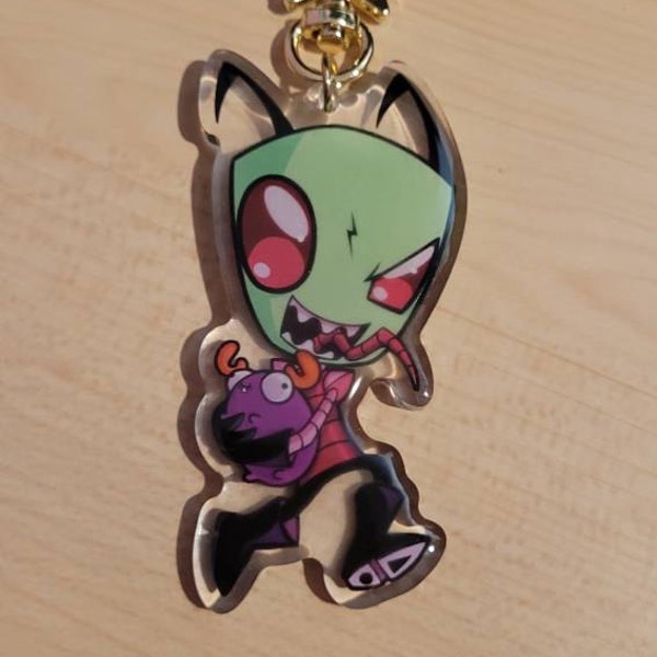 Invader Zim Dib Membrane Acrylic Epoxy Keychain - Etsy