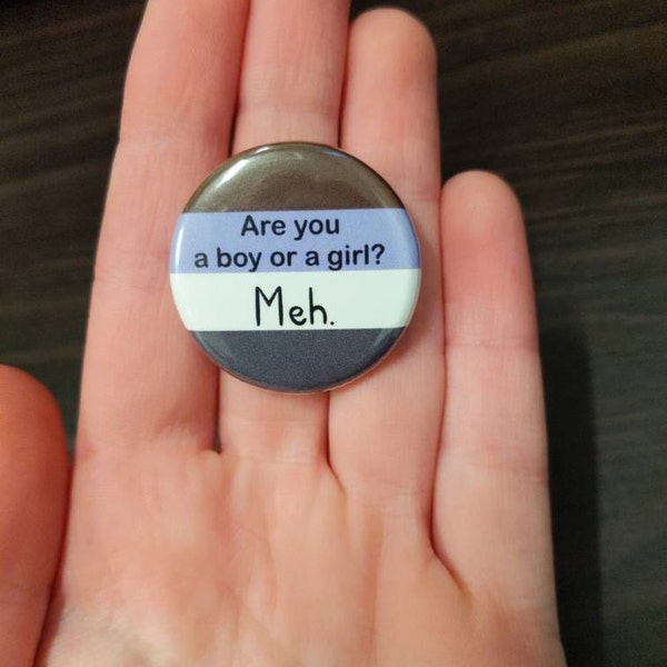 Are You a Boy or a Girl? Meh. Gender Apathetic Pride Flag Pronoun 1.25 ...