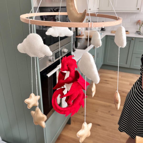 Dragon Stroller Mobile, Dragon Stroller Toy, Green Stroller Lanyard ...