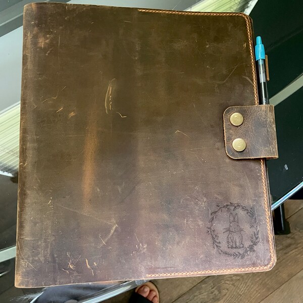 Rustic Leather Cover Case for 5 Five Star Spiral Notebooks Leather ...