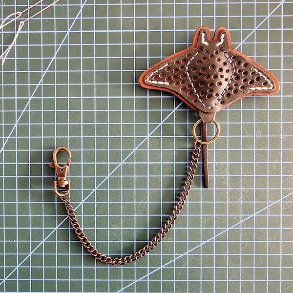 Manta Ray Leather Bag Charm Pattern and Illustrated Tutorial - Etsy