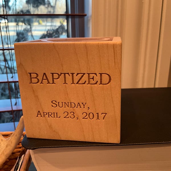 Personalized Baby Baptism, Dedication, or Christening Wooden Block ...