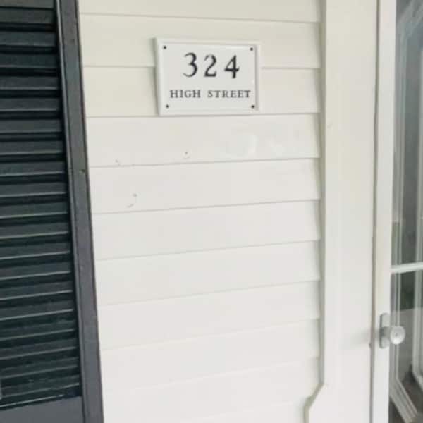Victorian House Number Plaque Address Sign Cast Iron Nameplate Handmade ...