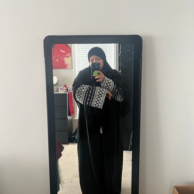 Abaya Organza Tie Sleeve outer Eid Ramadan Hijab Maxi Dress Muslim Eid ...