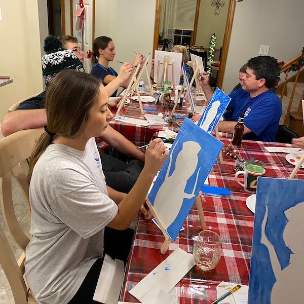 Printable DIY Paint and Sip Party Instructions, Video and Resources - Etsy