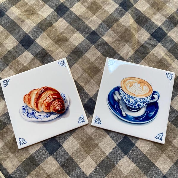 Delft Blue Ceramic Tile: Disco Ball | Modern Dutch Design, Handcrafted ...