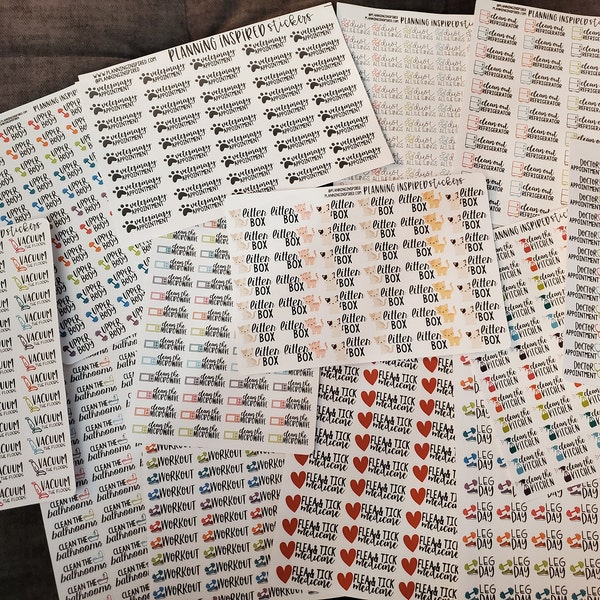 Vacuum Stickers, Cleaning Stickers, Set of 48 Vacuum the Floors ...