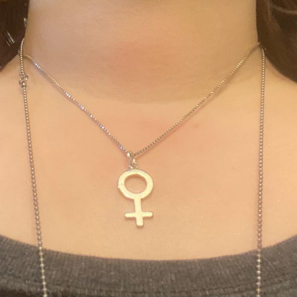 Female Symbol Necklace, Feminist Necklace, Female Necklace, Venus ...