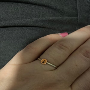 Custom Initial Ring Stack Ring Copper Ring Personalized - Etsy