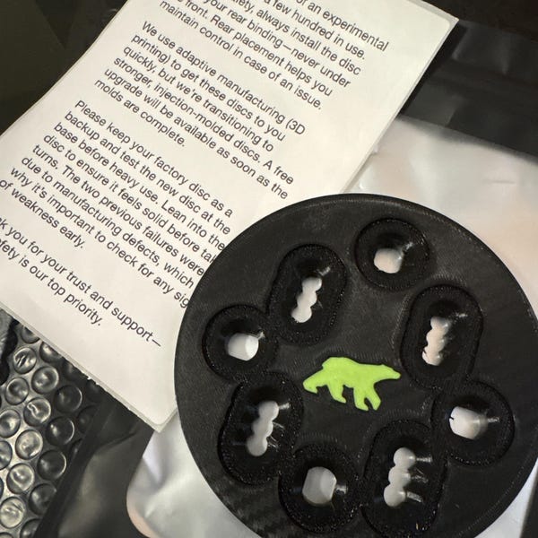 Bent Metal AirTag Snowboard Binding Disc (mini) 4x2 Channel Compatible ...