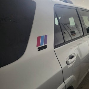 Many Colors & Sizes NEW 3-color Retro Racing Stripes Rainbow Vinyl Die ...