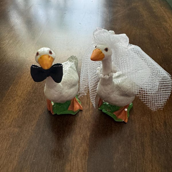Goose-wedding-cake Topper-bride-groom-farm-animal-funny-unique-barn-mr ...