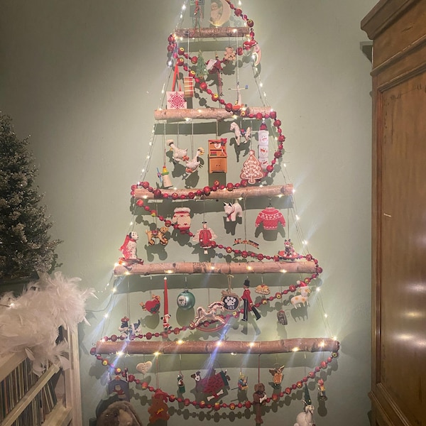 Hand-made Hanging Wooden Christmas Tree Wall Decor - Etsy